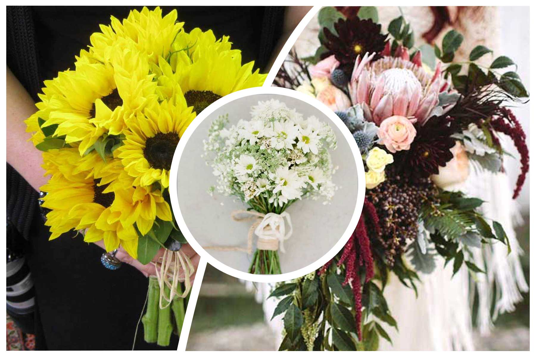 Simple Country Wedding Bouquets: Inspiration and Ideas